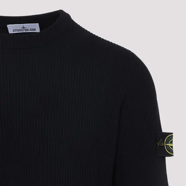 Stone Island Logo Patch Knitted Sweater