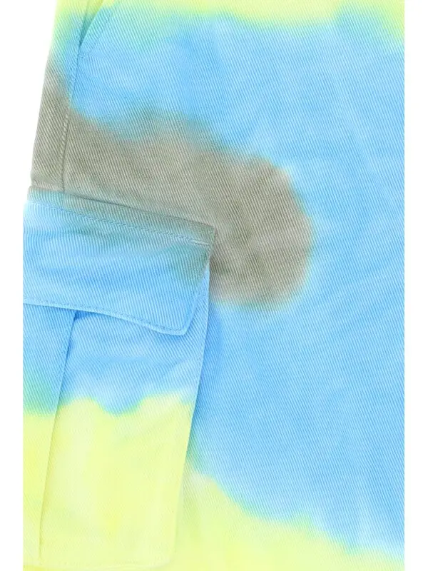 Off-White Tie-dye Cotton Cargo Shorts