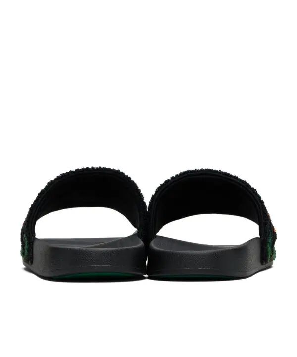 Casablanca Logo Detailed Terry Slides - Black