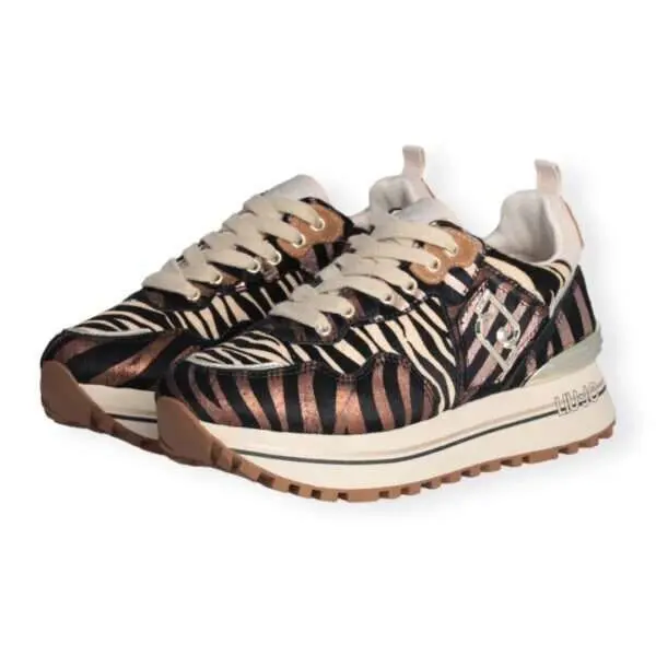 Liu Jo Maxi Wonder 01 Lace-up Sneakers With Logo Embellishment
