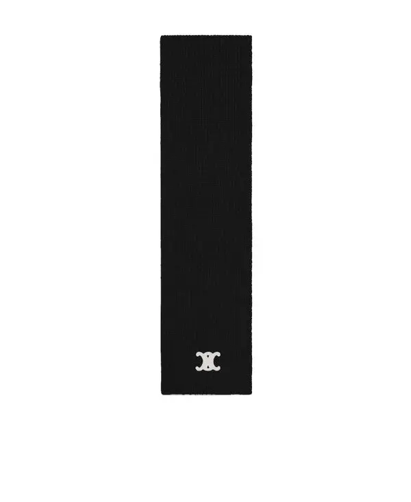 Celine Triomphe Scarf In Cashmere - Black