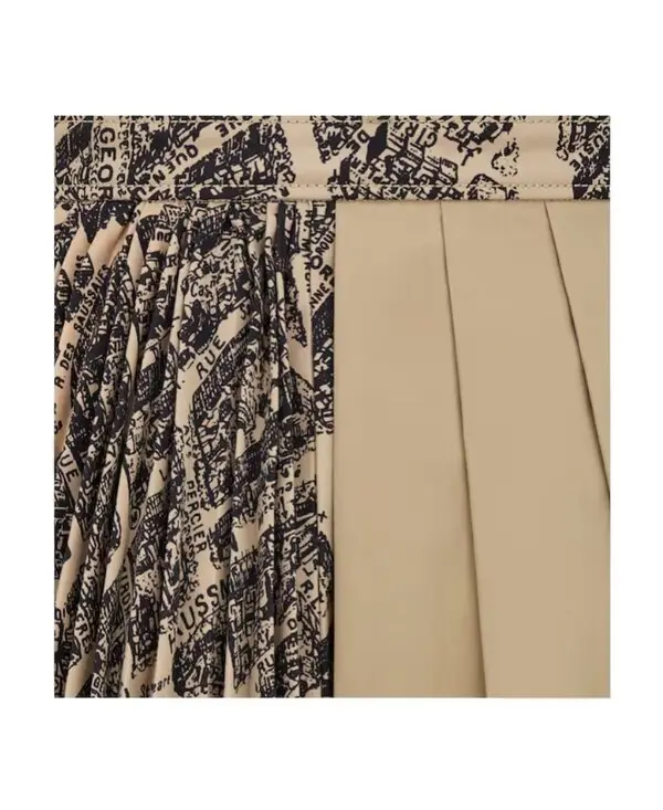 Dior Pleated Mini Skirt With Plan De Paris Pattern