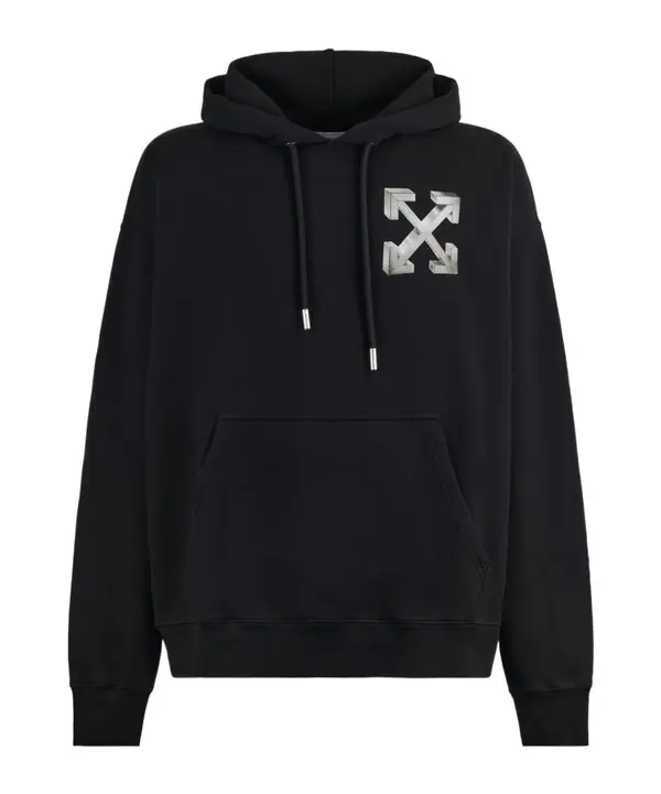 Off-White Logo Printed Drawstring Hoodie
