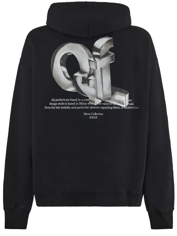 Off-White Logo Printed Drawstring Hoodie