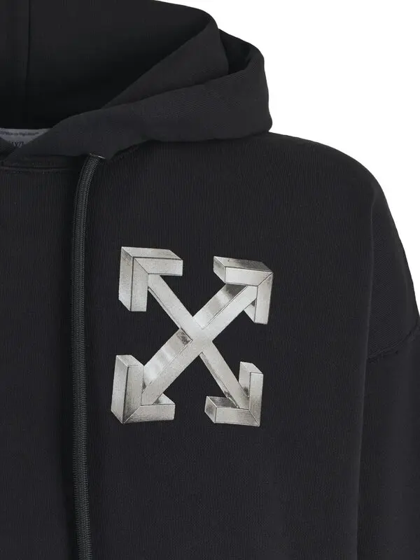 Off-White Logo Printed Drawstring Hoodie