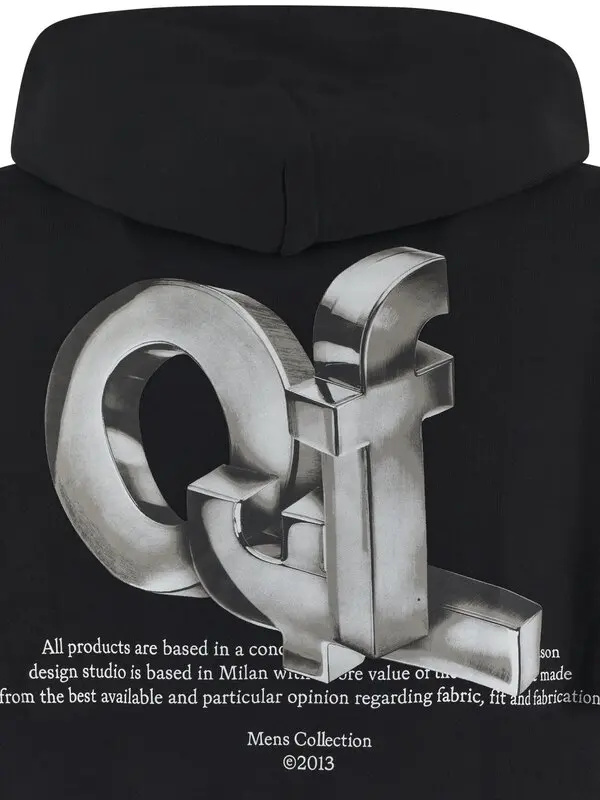 Off-White Logo Printed Drawstring Hoodie
