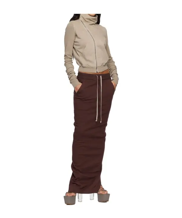 Rick Owens Drawstring Pencil Skirt - Brown