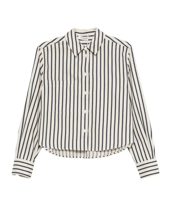 ANINE BING Striped Button-up Shirt - White/blue