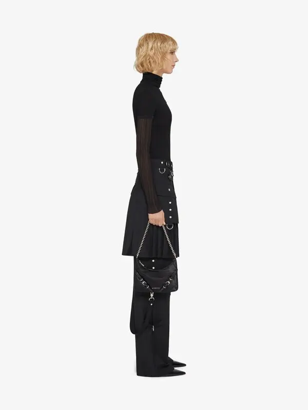 Givenchy High-waisted Pleated Kilt Skirt With D-ring Embellishments