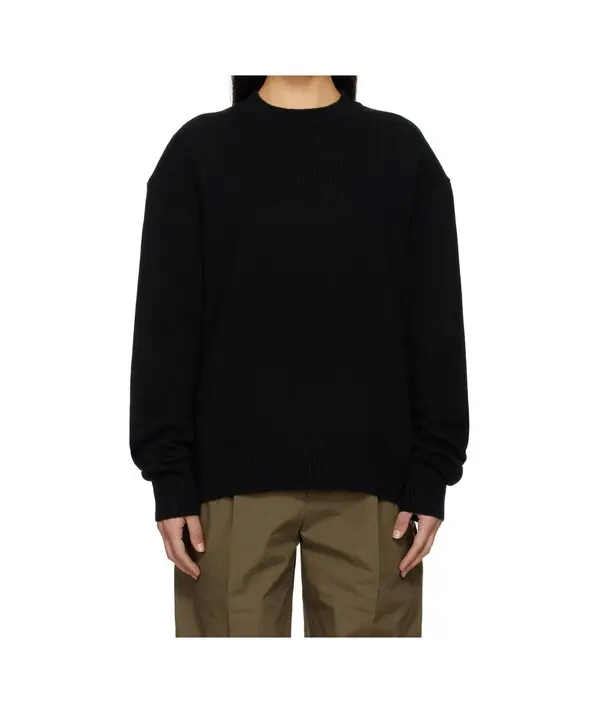THE FRANKIE SHOP Rafaela Padded Knit Sweater - Black