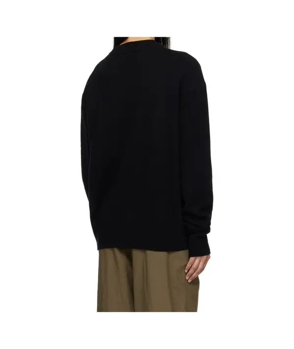 THE FRANKIE SHOP Rafaela Padded Knit Sweater - Black
