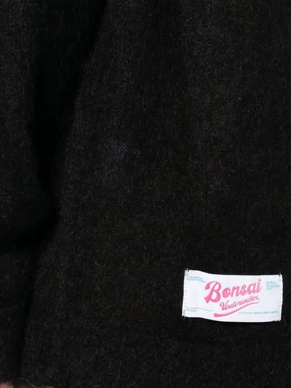 BONSAI Logo Patch Buttoned Cardigan