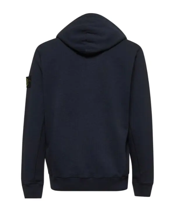 Stone Island Logo Patch Hoodie - Blue