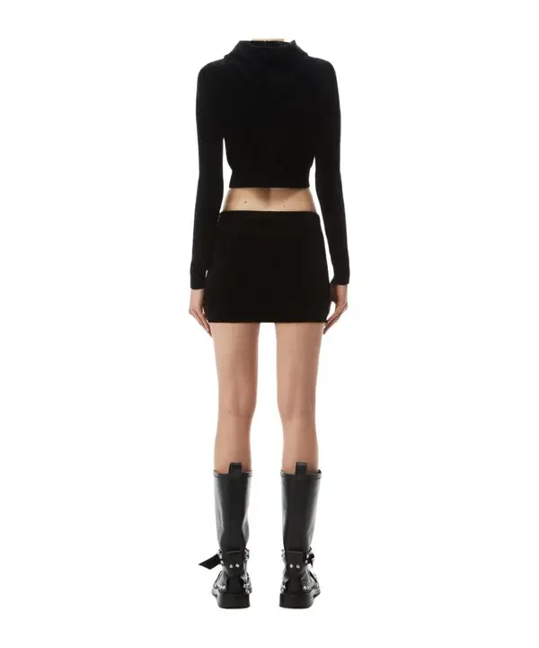 Alexander Wang Logo Detailed Mini Skirt - Black