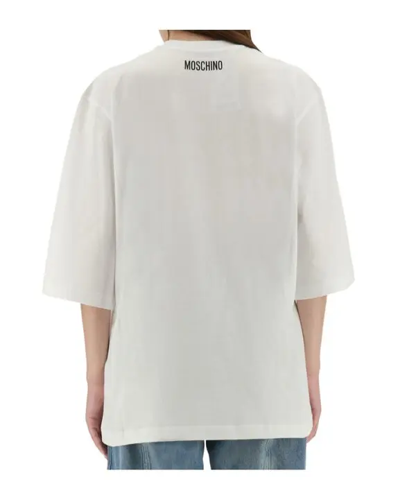 Moschino Short-sleeved Crewneck T-shirt With Graphic Print