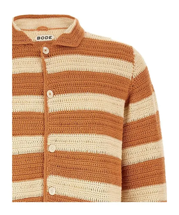 BODE Striped Knit Cardigan