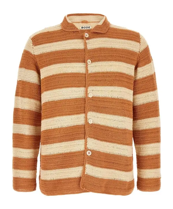 BODE Striped Knit Cardigan