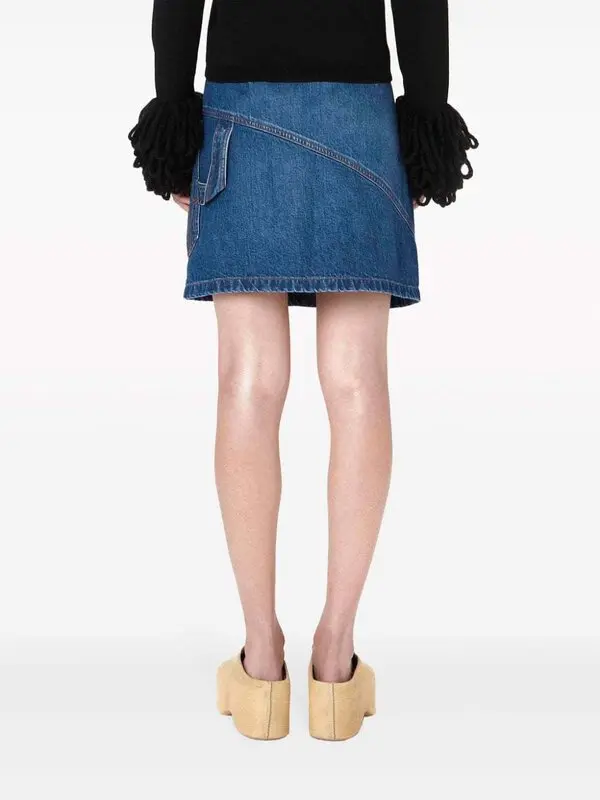 J.W.ANDERSON Twisted Denim Mini Skirt