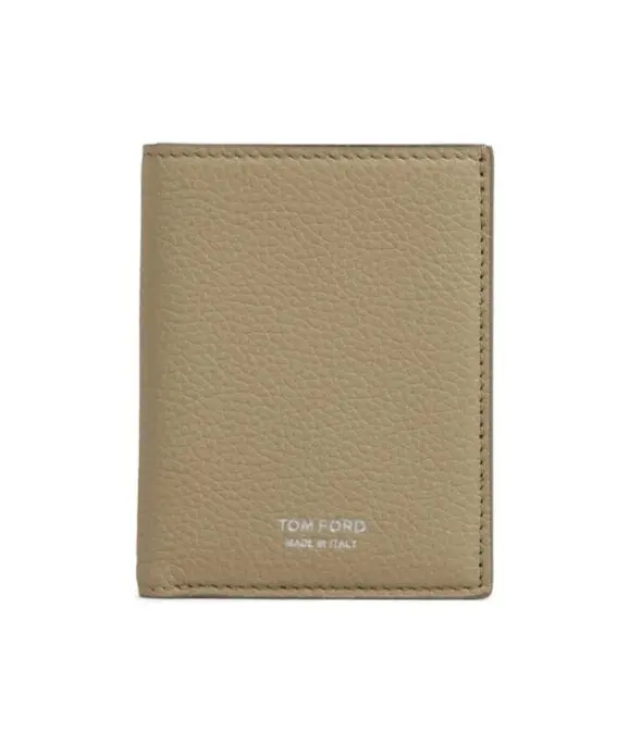 TOM FORD Logo Printed Bi-fold Wallet - Brown