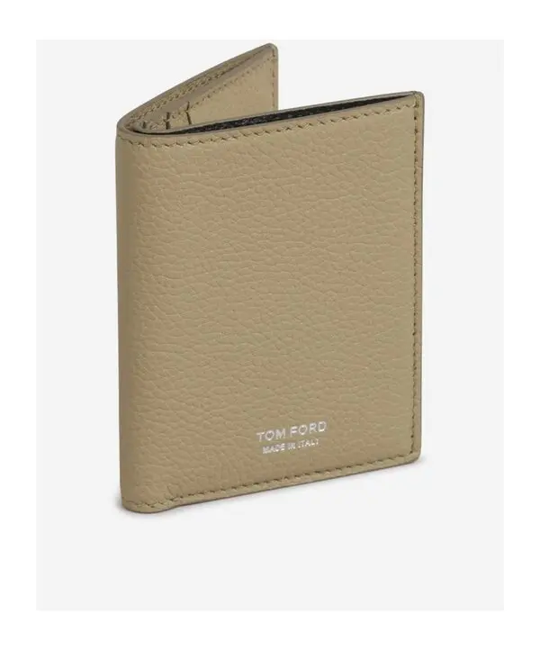 TOM FORD Logo Printed Bi-fold Wallet - Brown
