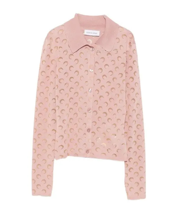 MARINE SERRE All Over Moon Pattern Cardigan - No