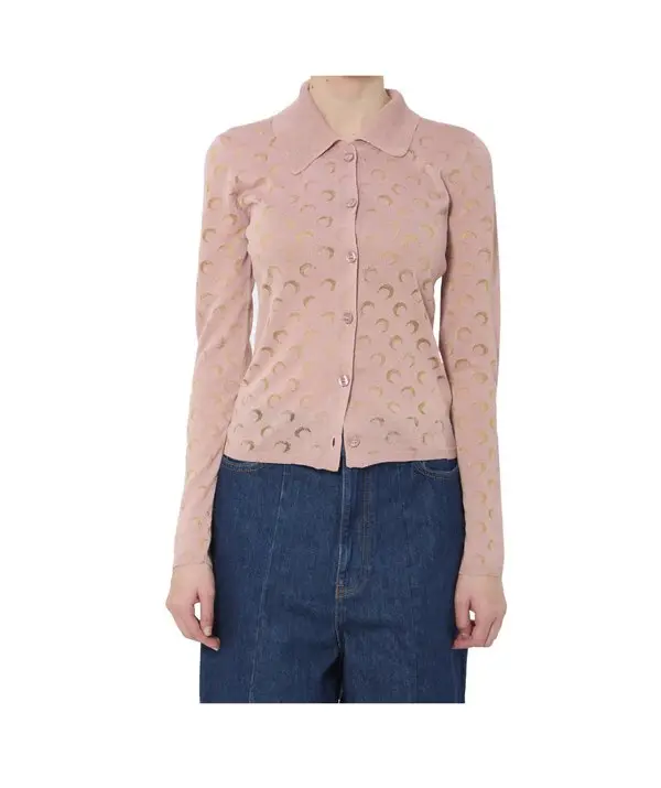 MARINE SERRE All Over Moon Pattern Cardigan