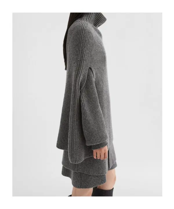JIL SANDER Midweight High-neck Cape With Arm Slits - Koala
