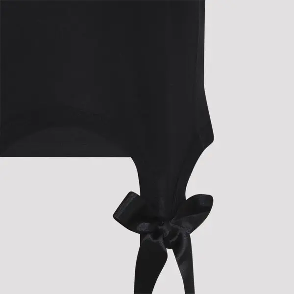Simone Rocha Bow Detailed Crewneck T-shirt - Black