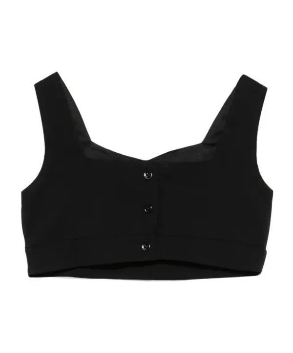 Monnalisa Sleeveless Cropped Top With Heart Detail