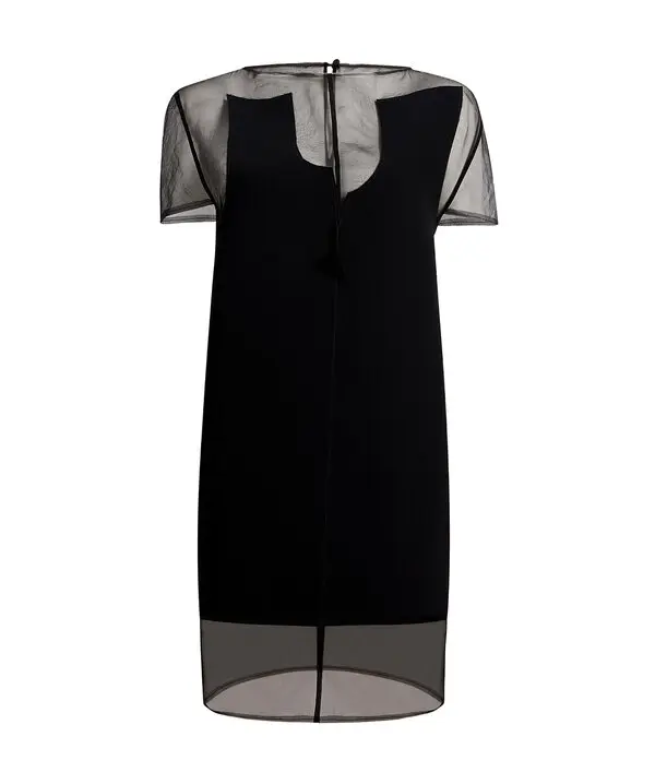 Khaite Winona Short Sleeved Mini Dress - Black