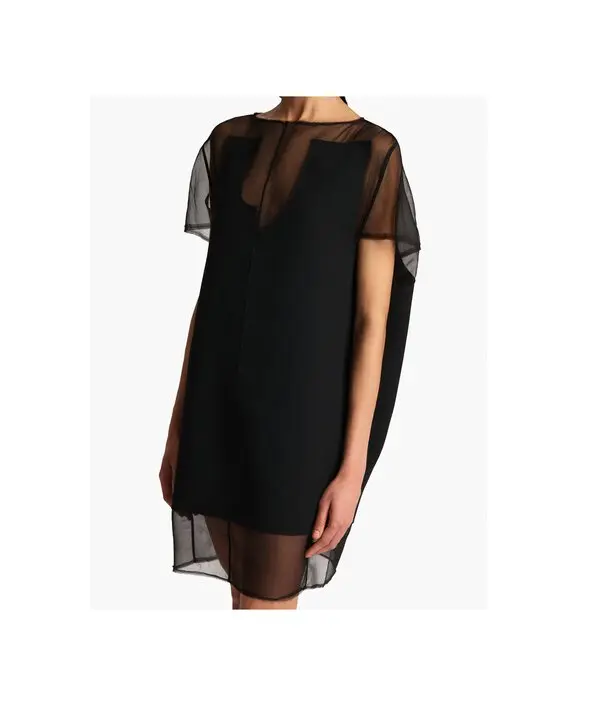 Khaite Winona Short Sleeved Mini Dress - Black