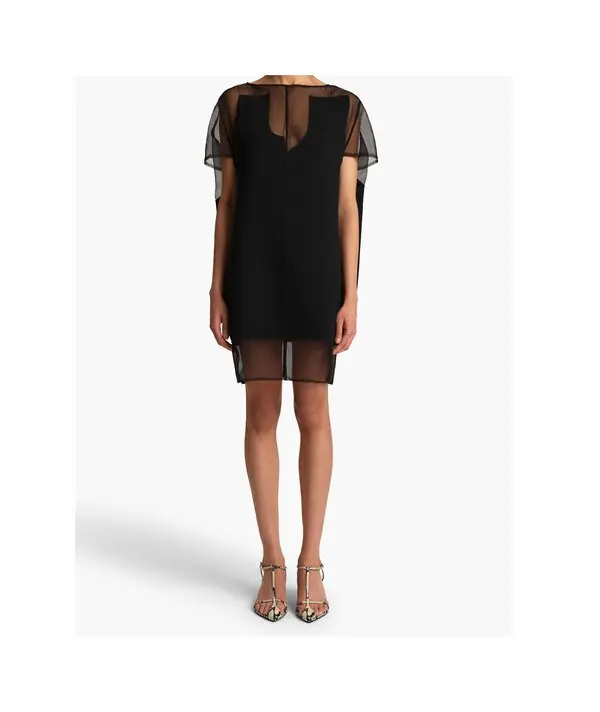 Khaite Winona Short Sleeved Mini Dress - Black