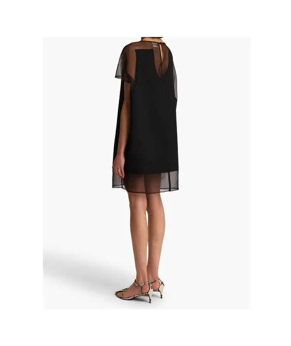 Khaite Winona Short Sleeved Mini Dress - Black