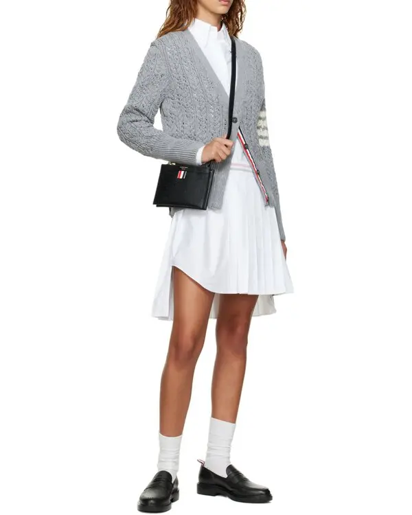Thom Browne Rwb Tab Zipped Crossbody Bag