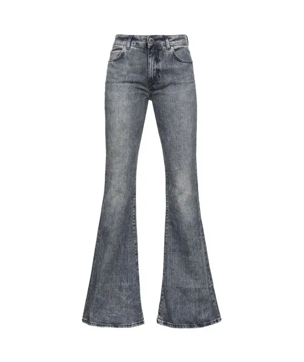 Pinko Filippa Mid-rise Flared Jeans - Grey