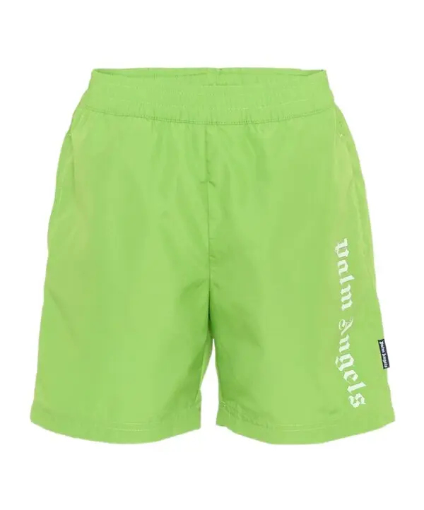 Palm Angels Logo Swimming Trunks - Green