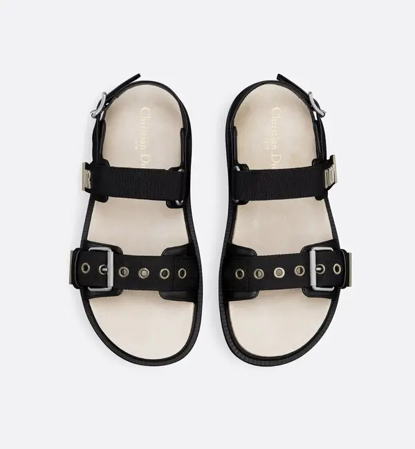 Dior Round Toe Flat Sandals