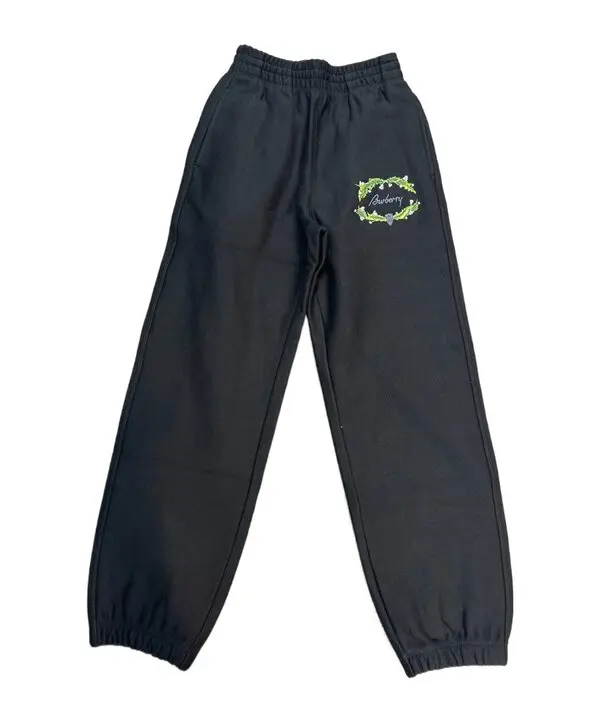 Burberry Logo Embroidered Track Pants - Black