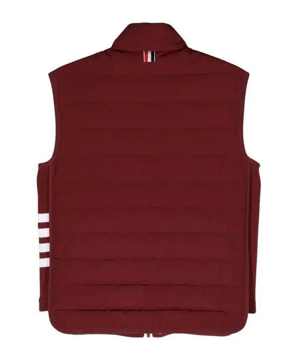 Thom Browne Funnel Neck Down Gilet - Red