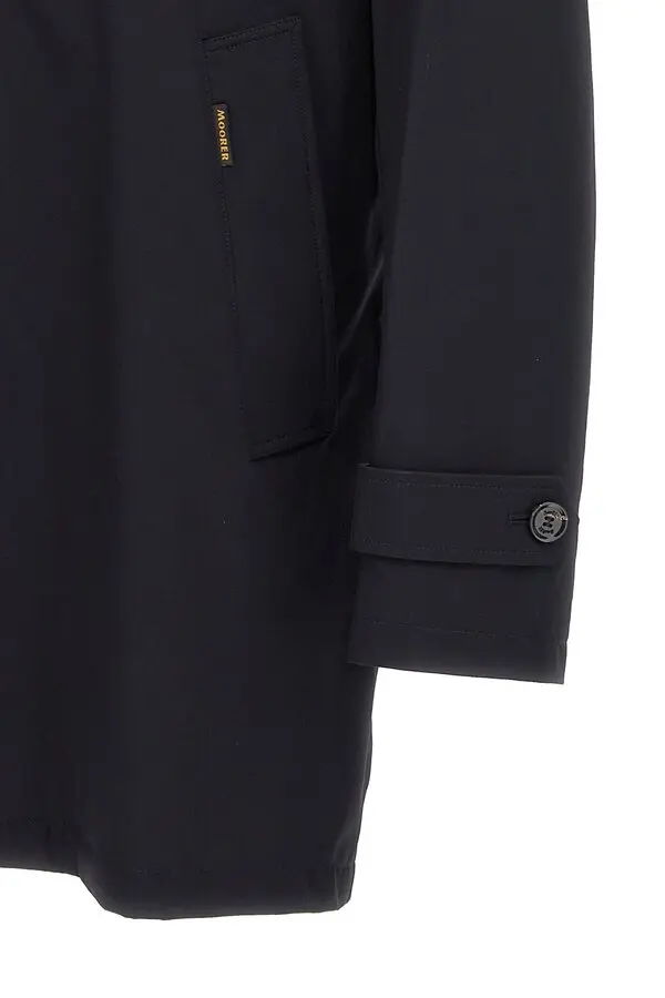 MOORER Vittor-kn Jacket With Adjustable Cuffs And Vented Back - Blue