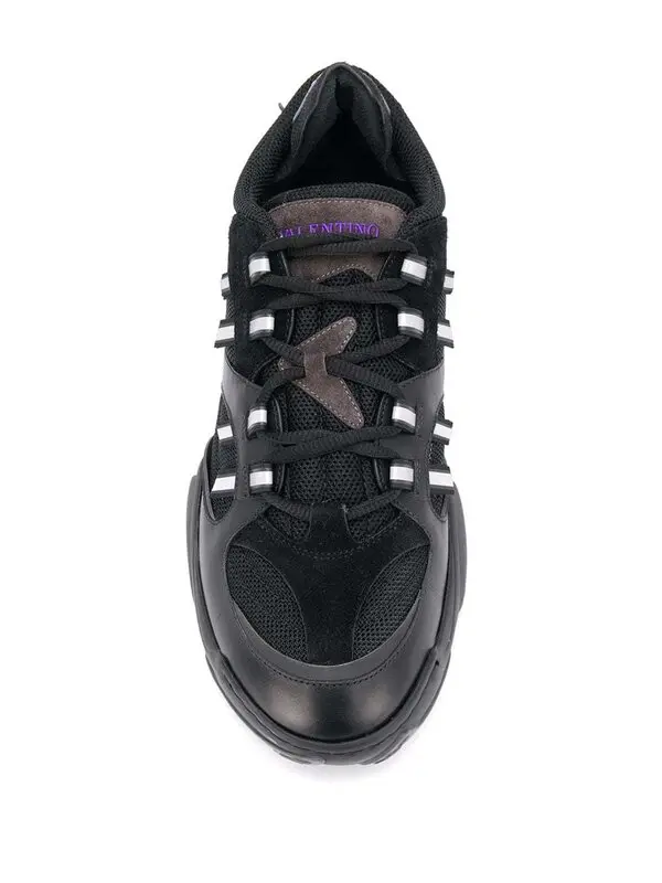 Valentino Garavani Low-top Sneakers With Embroidered Logo And Zip Closure