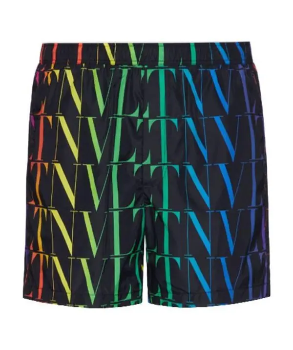 Valentino Garavani Vltn Times Printed Swimming Shorts - Black