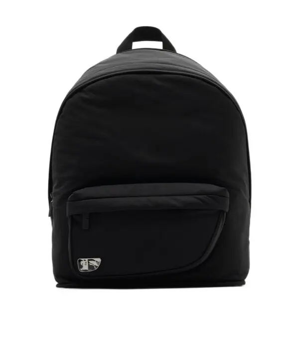 Burberry Shield Equestrian Knight Plaque Backpack - Black