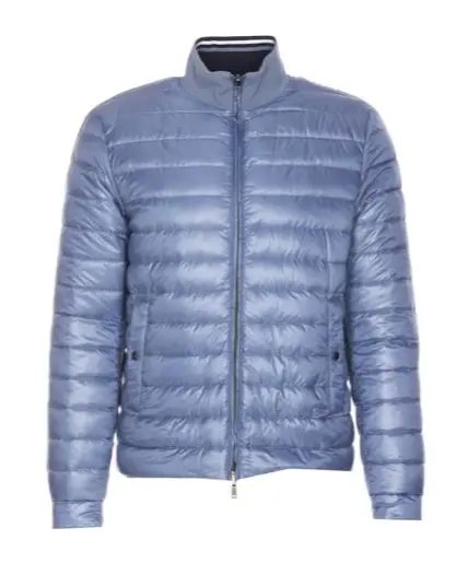 Herno Quilted Zip-up Down Jacket - Blue