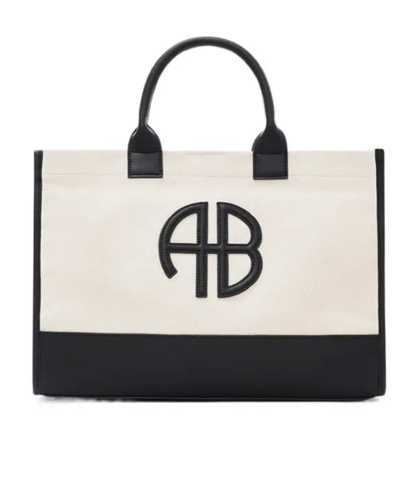 ANINE BING Lara Logo Tote Bag - White