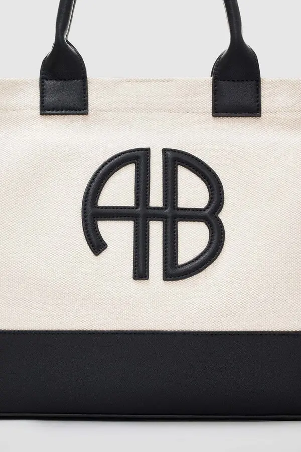 ANINE BING Lara Logo Tote Bag - White