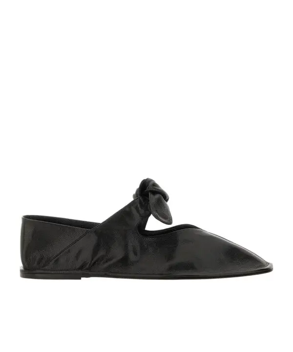 Hereu Square Toe Ballerina Flats - Black