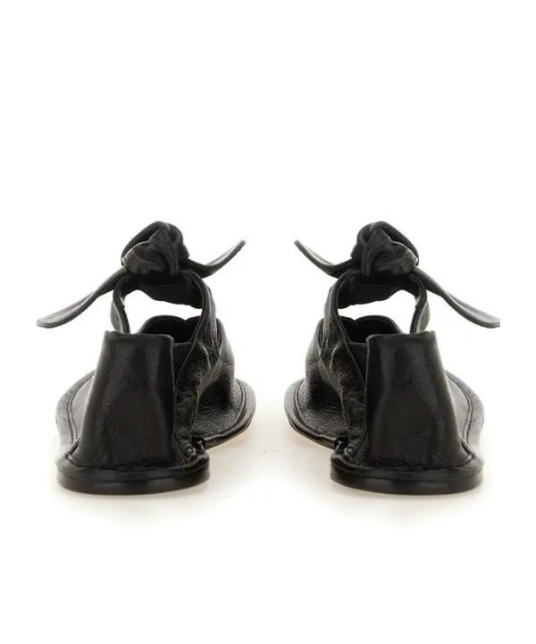 Hereu Square Toe Ballerina Flats - Black
