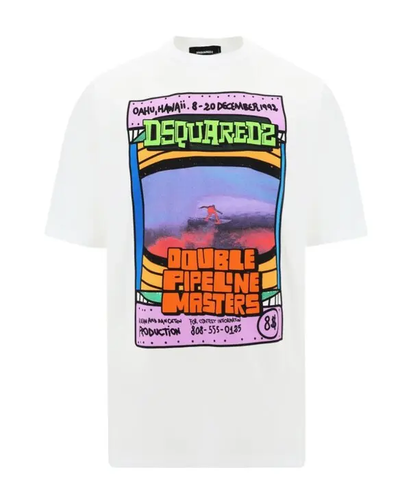 Dsquared2 Graphic Printed Crewneck T-shirt