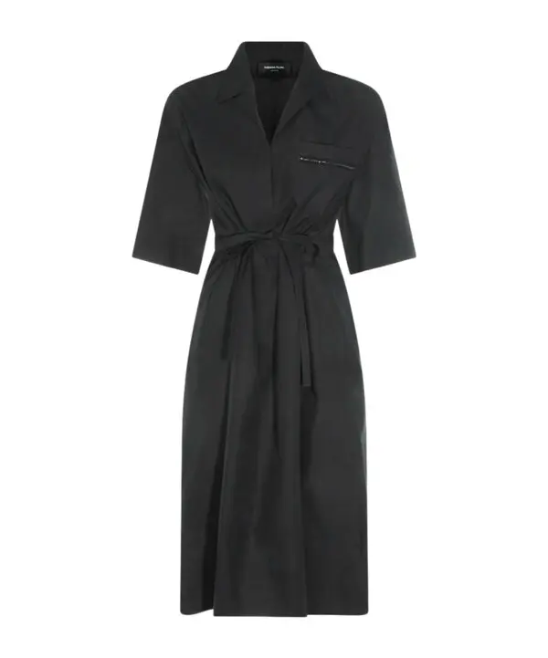 Fabiana Filippi Belted Shirt Dress - Black
